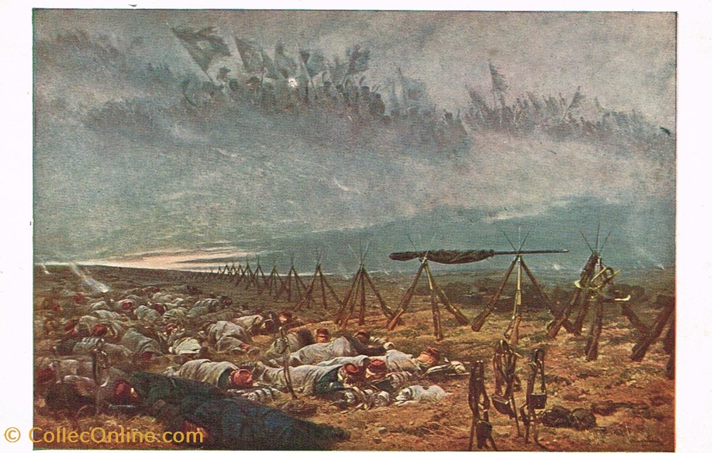 Detaille Edouard-Le rêve - Postcards - Colorization Re-colored Detaille Edouard-Le rêve - Postcards - Colorization Re-colored